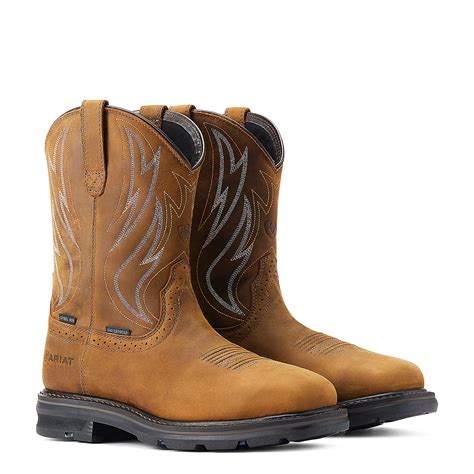 Ariat Mens Sierra Shock Shield Waterproof Work Boots Academy