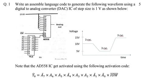 Solved Q 1 Write An Assemble Language Code To Generate The