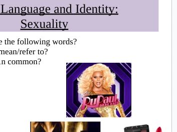 Language And Sexuality Teaching Resources