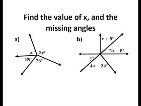 Find The Missing Angle Worksheet Grade Geometry Worksheet