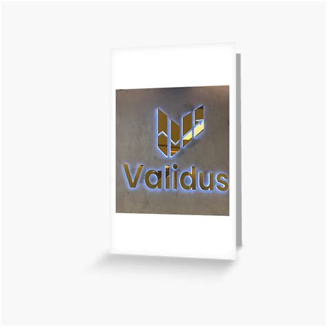Validus Logo Greeting Card By Omegapro Redbubble