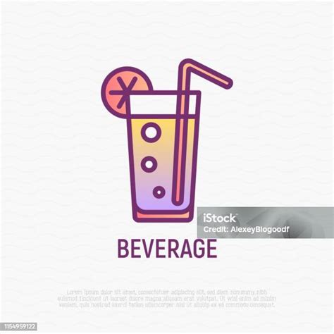 짚과 레몬 얇은 라인 아이콘 음료 현대 벡터 일러스트입니다 컵에 대한 스톡 벡터 아트 및 기타 이미지 컵 날씬한 러시아 Istock