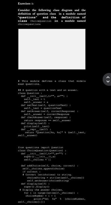 Solved Exercises Consider The Following Class Diagram And Chegg
