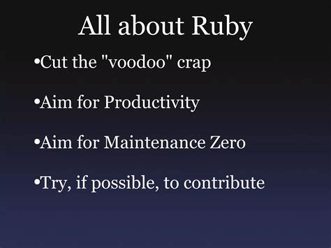 Ruby Software Architecture PPT