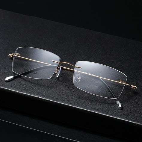 Hand Made Ultralight Titanium Glasses Frame Men Cl Vicedeal