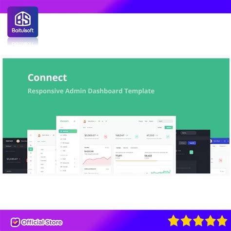 Jual Connect Responsive Admin Dashboard Template Shopee Indonesia