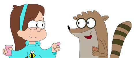 Mabel And Rigby Eats Smile Dip By Ultra Shounen Kai Z On Deviantart