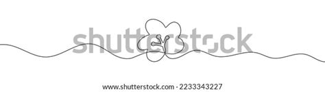 Continuous Linear Drawing Flower Icon One Stock Vector Royalty Free 2233343227 Shutterstock