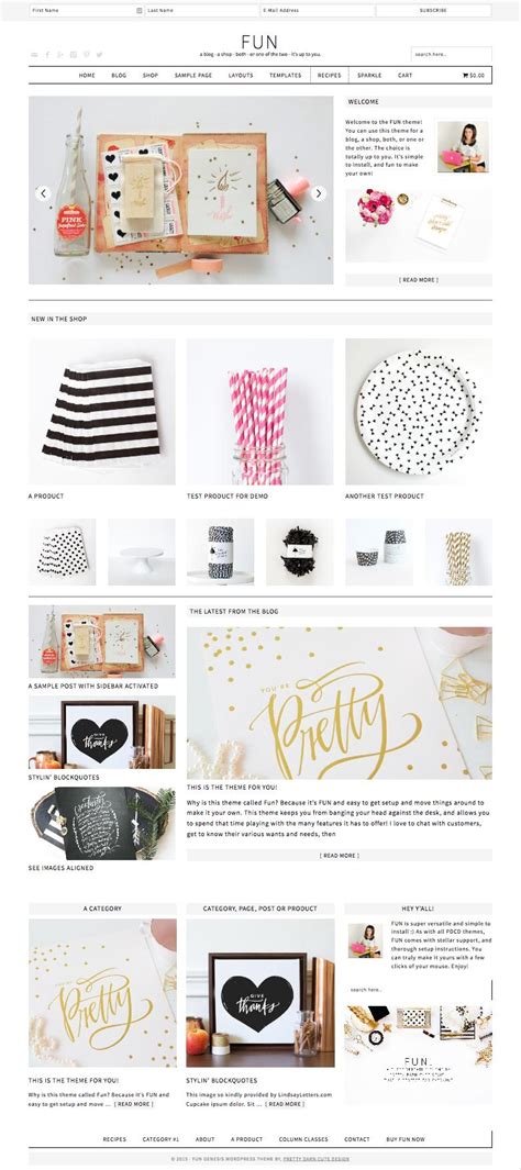 fun wordpress blog shop genesis framework theme