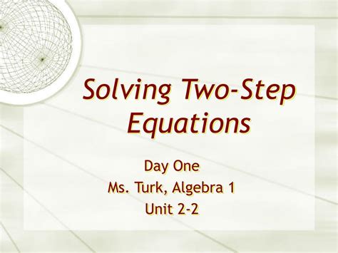 PPT Solving Two Step Equations PowerPoint Presentation Free Download ID 2750810