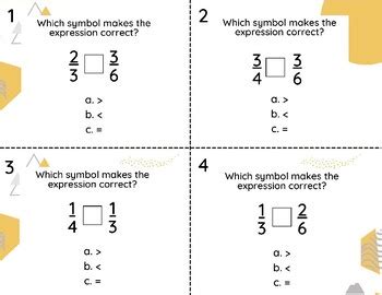 Plot Order And Compare Fractions MA 4 FR 1 4 Task Cards TPT