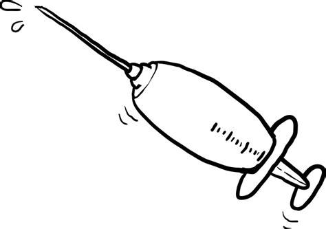 Needle For Removing Loops Doodle Outline Black Vector Image