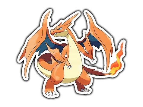Mega Charizard Y Cute Anime Sticker Waterproof Vinyl Decal For Laptop