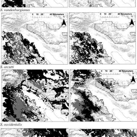 Species Distribution Models Showing The Location Of Suitable Habitat