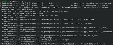 virtqemud sock doesn t exist after attempting to retrieve ip · issue