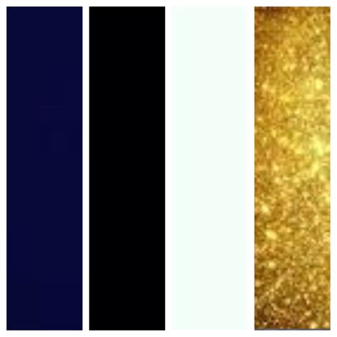 Perfect Wedding Colors Navy Blue Black White And Gold Palette