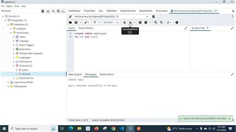 tables created not showing in schema but showing in public schema