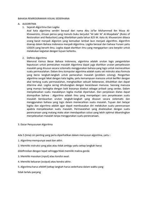 Bahasa Pemrograman Visual Sederhana Pdf Komputer