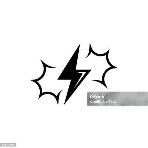 천둥과 번개 벼락 플래시 플랫 벡터 아이콘 그림입니다 흰색 배경에 간단한 검은 기호 천둥과 번개 썬더 볼트 는 웹 및 모바일