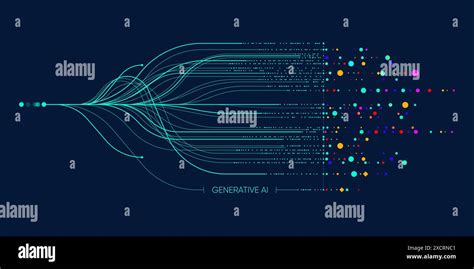 Illustration Of Abstract Stream Artificial Intelligence Big Data Technology Ai Data
