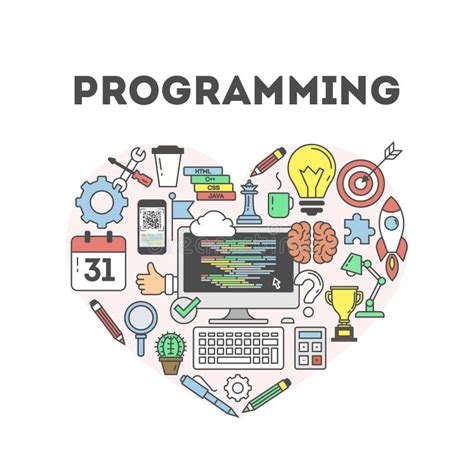 Programming Concept Illustration Stock Vector Illustration Of Happy Flat 111428890