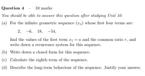 Solved Question 4 10 Marks You Should Be Able To