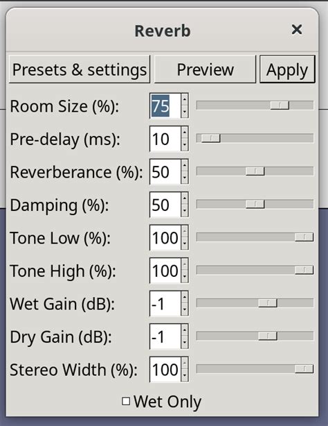 Audacity Reverb Gui Too Small In Realtime On Linux · Issue 4210