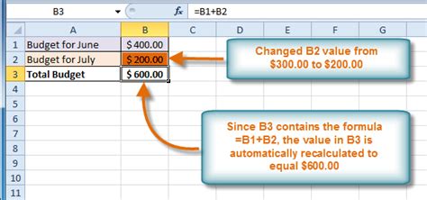 Excel Creating Simple Formulas