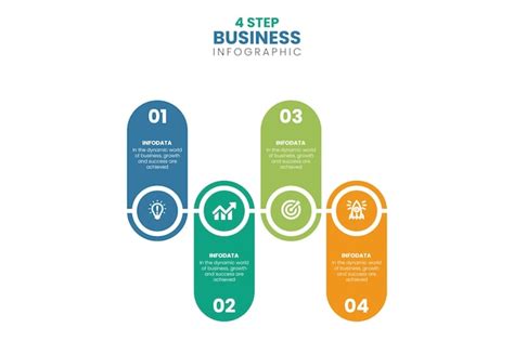 Premium Vector Professional Business Infographic Template Design With 4 Successive Developing