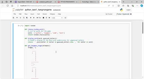 Palwasha Asad On Linkedin Python Coding Hangman Programming Project Internship Codealpha