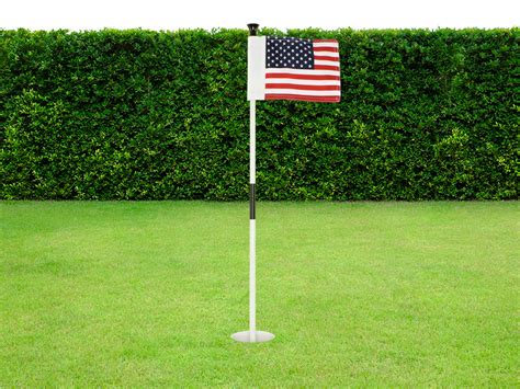 Watsy Usa Golf Flagstick Practice Mini Putting Green Flags Portable 2 Section Design For Home