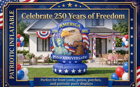 5ft Patriotic America 250th Anniversary Inflatable 1776