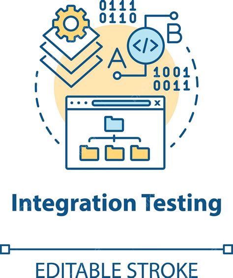 Integration Testing Icon For Software Development Element Art Code