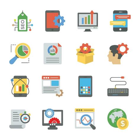 SEO And Web Optimization Icons 26970361 Vector Art At Vecteezy