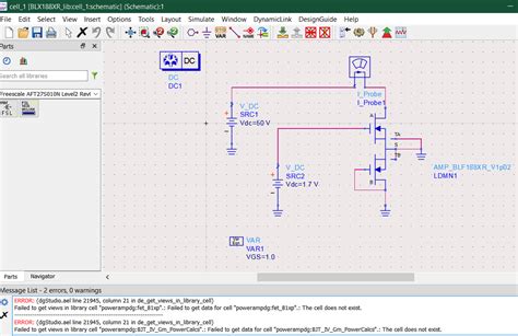 ADS 2021 Error Failed To Get Views In Library Cell Powerampdg Fet 81xp Forum For Electronics