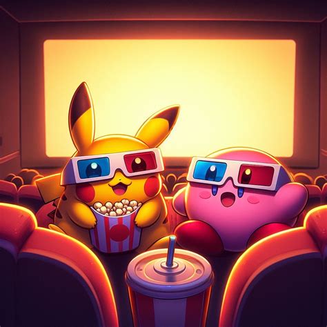 Pikachu And Kirby At The Cinemas By Chrisgraduate27 On Deviantart