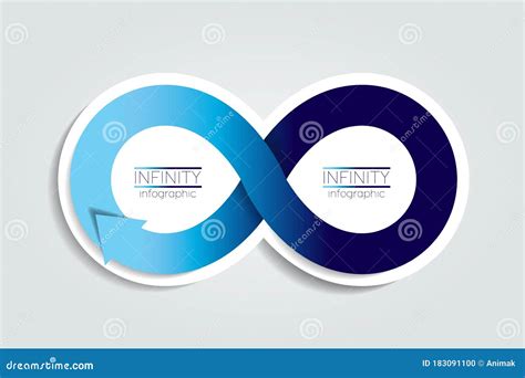 Infinity Arrow Infographic 2 Step Options Template Scheme Diagram