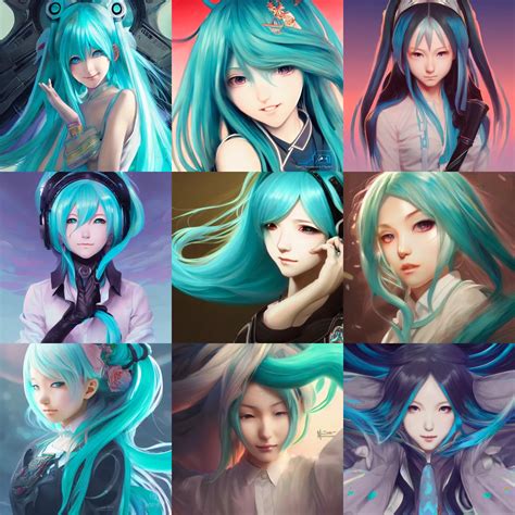 Hatsune Miku By Charlie Bowater Stable Diffusion