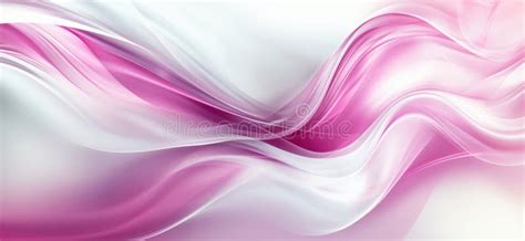 Abstract Pink And White Wave Patterns Creating A Soft Flowing
