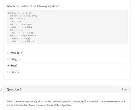 Solved What Is The Run Time Of The Following Algorithm Chegg