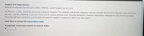 solved problem 8 9 algorithmic modified accelerated cost
