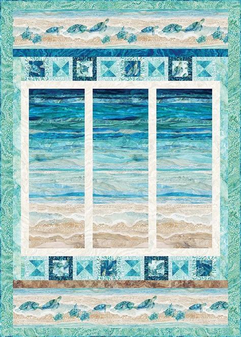 𝗡𝗘𝗪 𝗣𝗔𝗧𝗧𝗘𝗥𝗡 𝗔𝗟𝗘𝗥𝗧 Beach Themed Quilt With Turtle Bay Design Beach