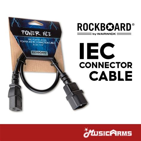 Rockboard Power Ace Iec Connector Cable สายไฟ Iec ยาว 35 Cm Music Arms Shopee Thailand