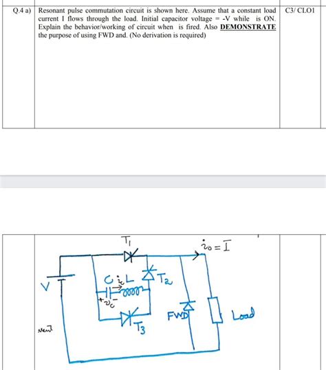 solved q 4 a c3 clo1 resonant pulse commutation circuit is