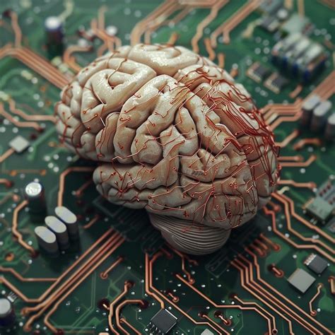 Premium Photo 3d Rendered Illustration Of Brain On Circuit Board