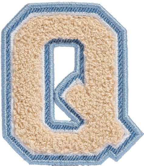 Sand Denim Varsity Letter Patch