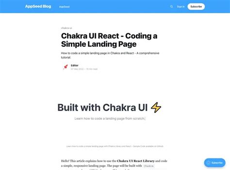 Sample React Chakra Ui Introduction