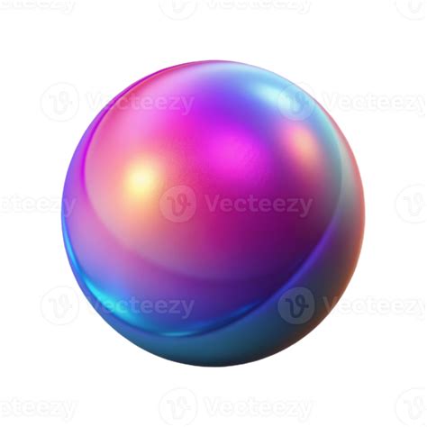 Iridescent Sphere Gradient Abstract Art In A Creative Three