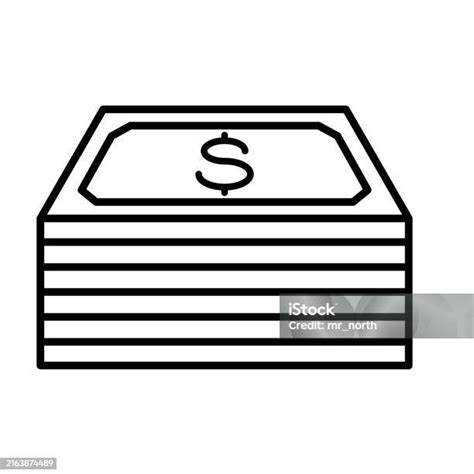 얇은 선 스타일의 현금 아이콘 벡터 일러스트 레이 션 그래픽 디자인 0명에 대한 스톡 벡터 아트 및 기타 이미지 0명 개념