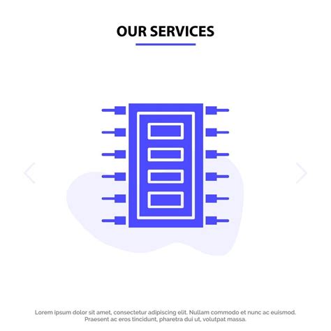 Our Services Tech Hardware Chip Computer Connect Solid Glyph Icon Web